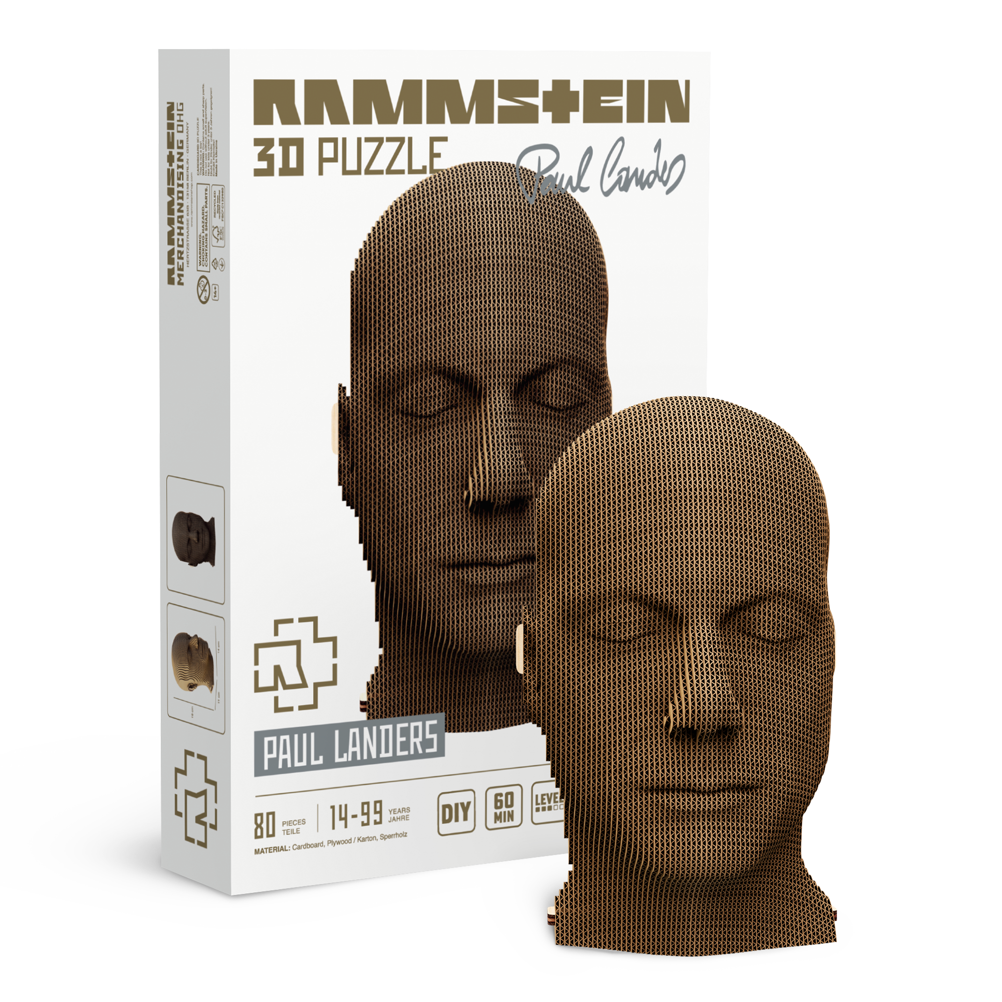 3D Puzzle ”Paul Landers” Bust | Rammstein-Shop