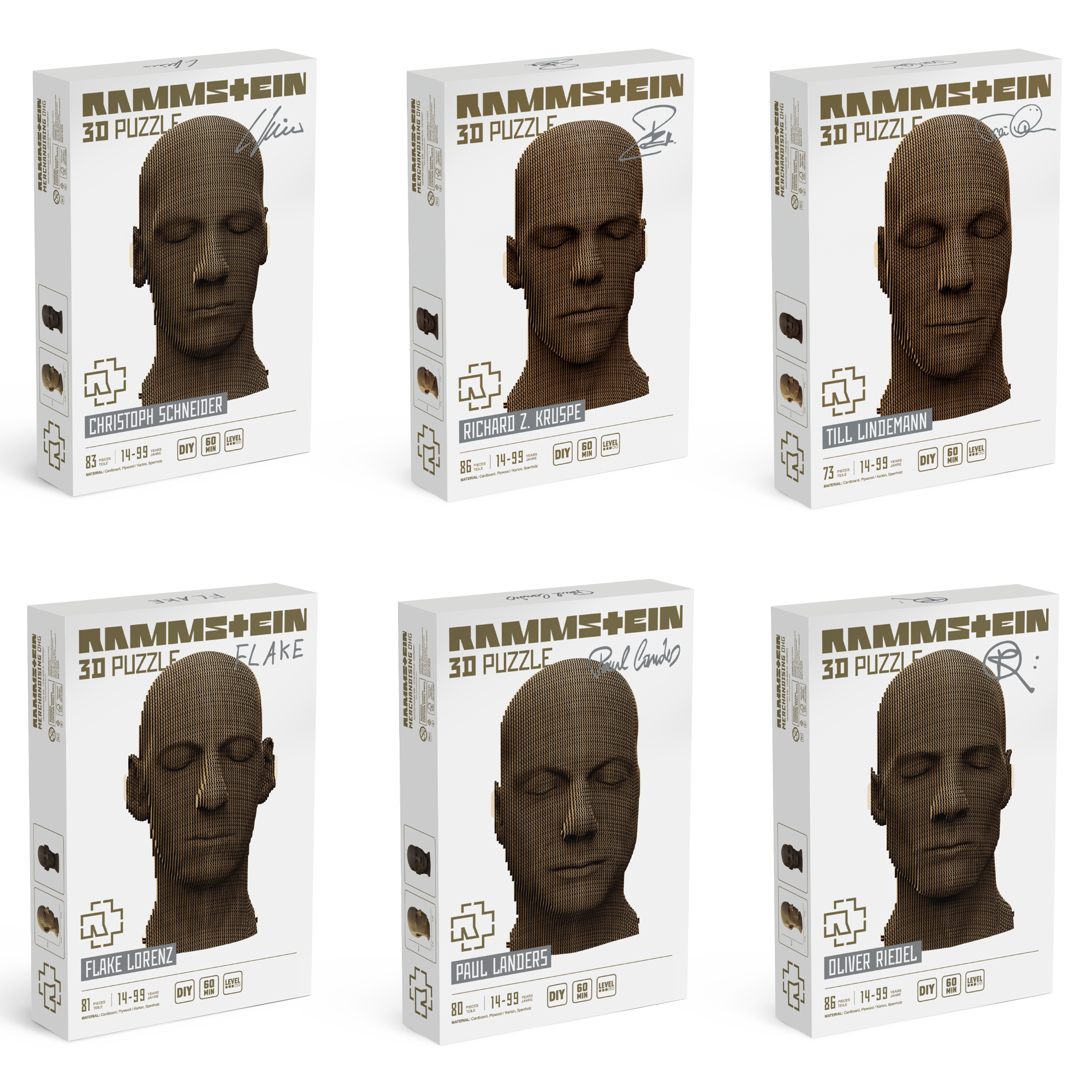 Bundle – 3D Puzzle Busts | Rammstein-Shop